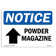 SignMission OSHA Notice - Powder Magazine [Up Arrow] Sign With Symbol ...